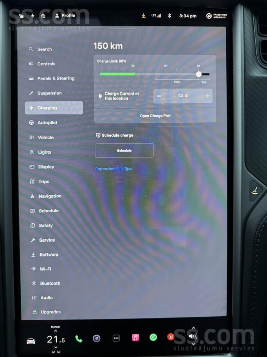 Grey Tesla Model S 2019 in Jurmala, with an engine capacity of 0.00 L and mileage of 170 thousand km for 29000 €, photo 13 on AUTOMOTO.COM.LV