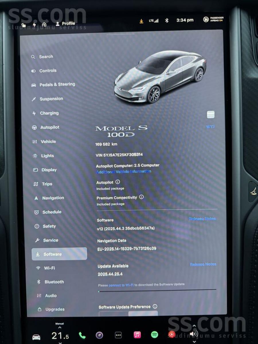 Grey Tesla Model S 2019 in Jurmala, with an engine capacity of 0.00 L and mileage of 170 thousand km for 29000 €, photo 14 on AUTOMOTO.COM.LV