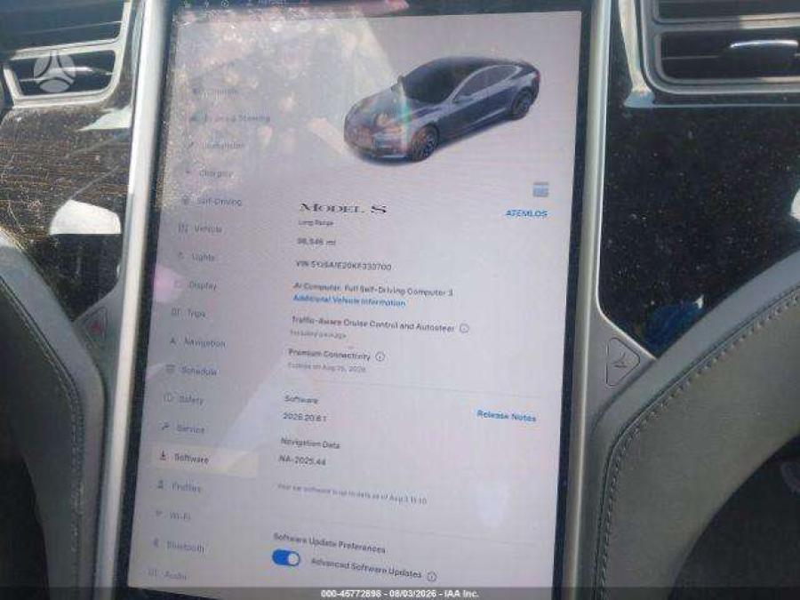 Pelēks Tesla Model S 2019 Klaipėda, ar dzinēja tilpumu 0.00 L un nobraukumu 99 tūkst. km par 10000 €, foto 17 vietnē AUTOMOTO.COM.LV