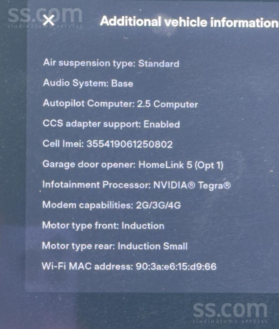Тесла Модель С 2017 в Рига, объемом двигателя 0.00 л и пробегом 261 тыс. км за 15500 €, фото 21 на AUTOMOTO.COM.LV
