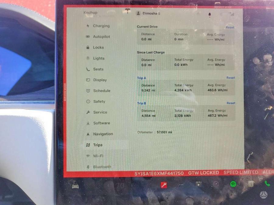 Sarkans Tesla Model S 2021 Klaipėda, ar dzinēja tilpumu 0.00 L un nobraukumu 92 tūkst. km par 23500 €, foto 12 vietnē AUTOMOTO.COM.LV