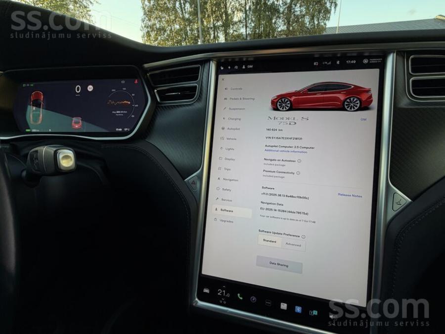 Sarkans Tesla Model S 2017 Ogre, ar dzinēja tilpumu 0.00 L un nobraukumu 140 tūkst. km par 21999 €, foto 11 vietnē AUTOMOTO.COM.LV