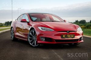 Sarkans Tesla Model S 2018 Jelgava, ar dzinēja tilpumu 0.00 L un nobraukumu 148 tūkst. km par 18900 €, foto  vietnē AUTOMOTO.COM.LV