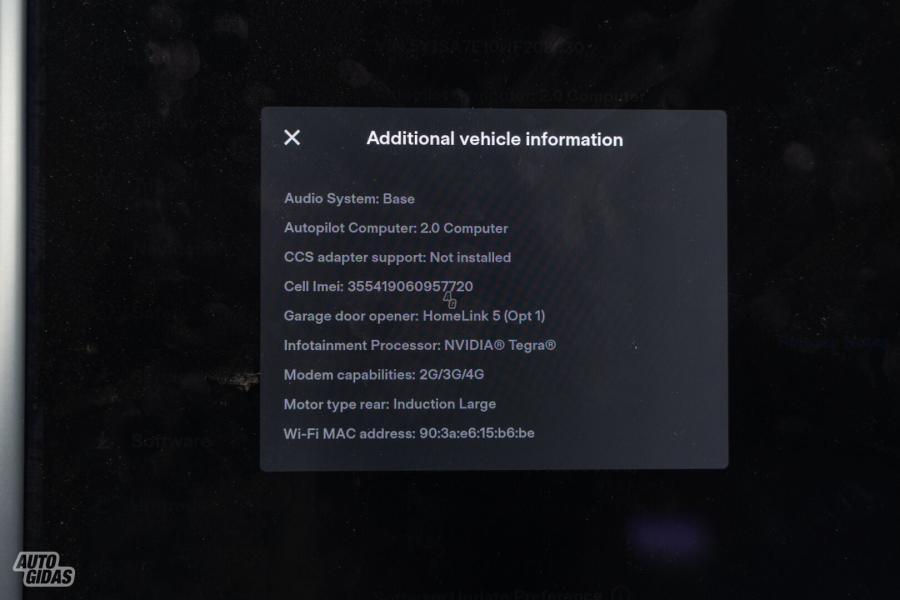 Tesla Model S 2017 in Vilnius, with an engine capacity of 0.00 L and mileage of 122 thousand km for 22500 €, photo 31 on AUTOMOTO.COM.LV