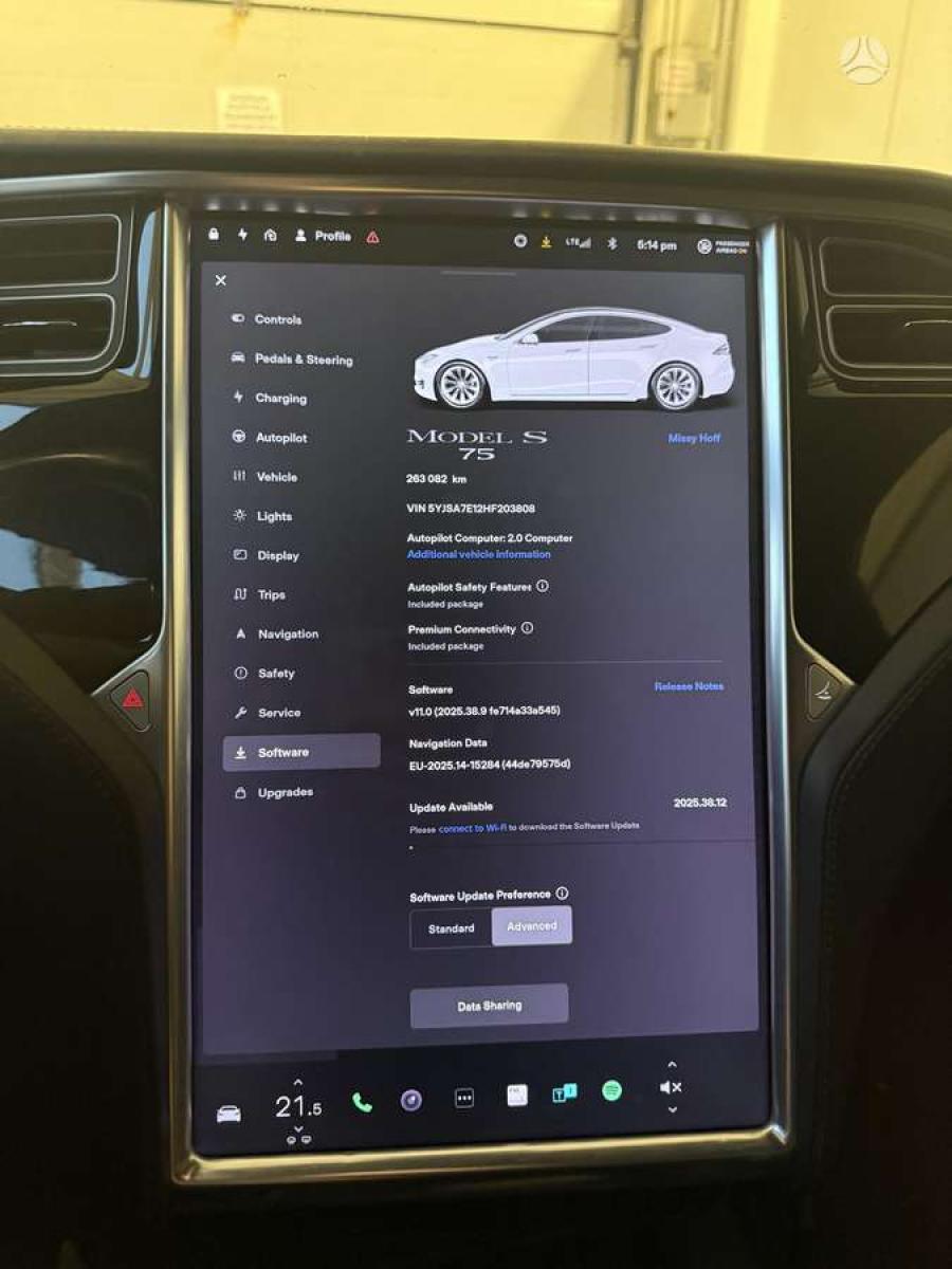 Белый Тесла Модель С 2017 в Каунас, объемом двигателя 0.00 л и пробегом 260 тыс. км за 14500 €, фото 13 на AUTOMOTO.COM.LV