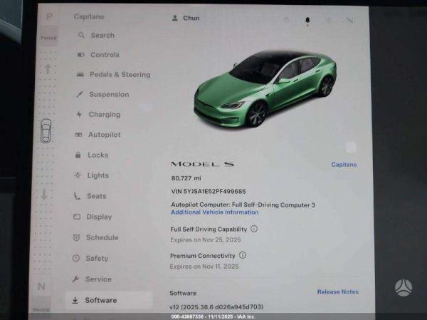 Balts Tesla Model S 2023 Kauņa, ar dzinēja tilpumu 0.00 L un nobraukumu 80 tūkst. km par 29600 €, foto 10 vietnē AUTOMOTO.COM.LV