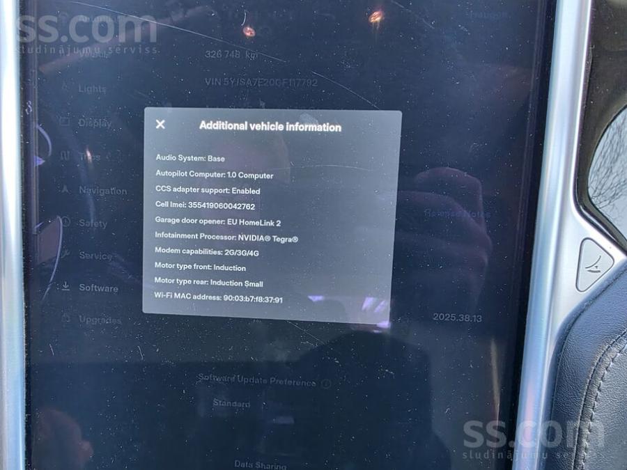 Balts Tesla Model S 2016 Jelgava, ar dzinēja tilpumu 0.00 L un nobraukumu 326 tūkst. km par 10300 €, foto 10 vietnē AUTOMOTO.COM.LV
