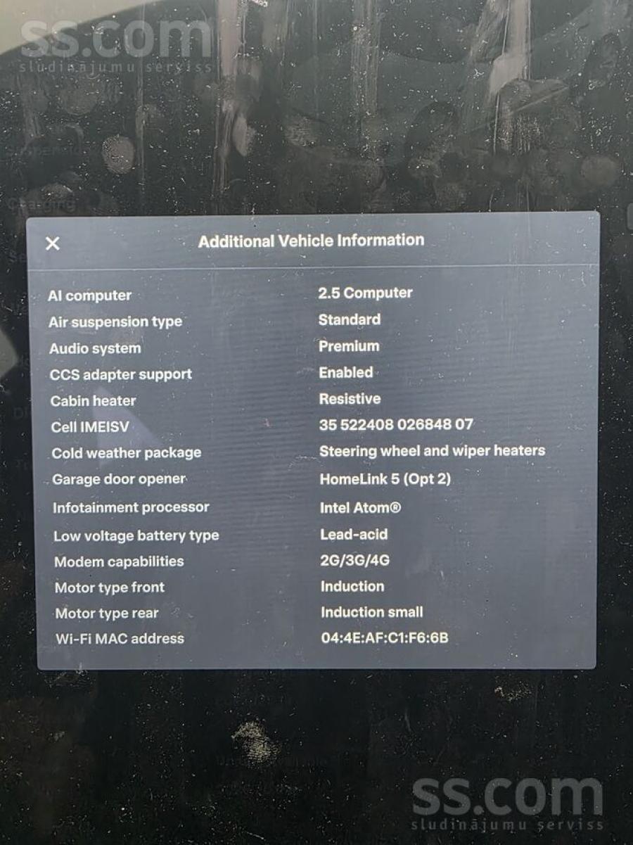 Balts Tesla Model S 2018 Jelgava, ar dzinēja tilpumu 0.00 L un nobraukumu 123 tūkst. km par 11500 €, foto 12 vietnē AUTOMOTO.COM.LV