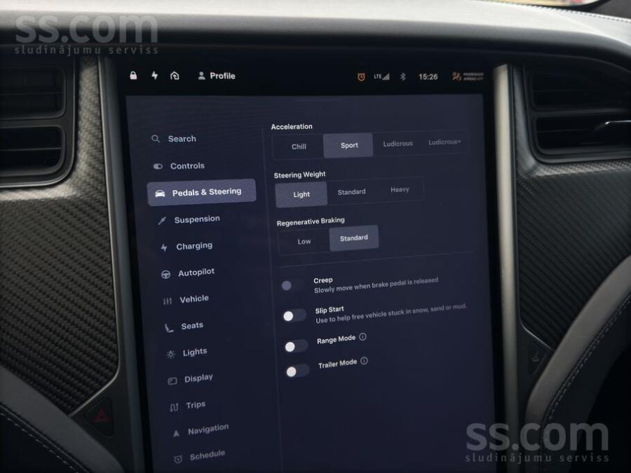 Melns Tesla Model X 2018 Rīga, ar dzinēja tilpumu 0.00 L un nobraukumu 77 tūkst. km par 35800 €, foto 12 vietnē AUTOMOTO.COM.LV