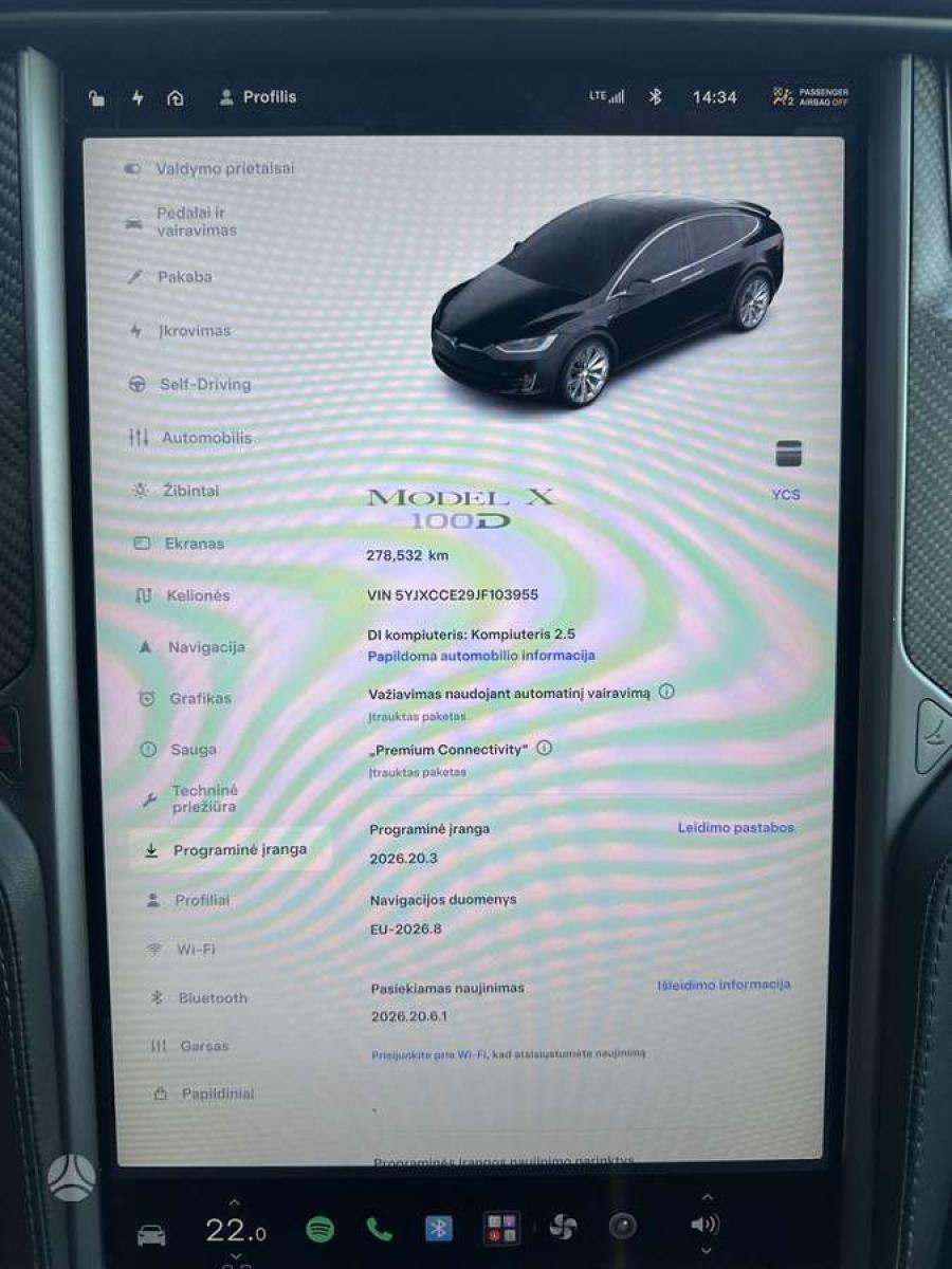 Melns Tesla Model X 2018 Panevēža, ar dzinēja tilpumu 0.00 L un nobraukumu 280 tūkst. km par 23900 €, foto 10 vietnē AUTOMOTO.COM.LV