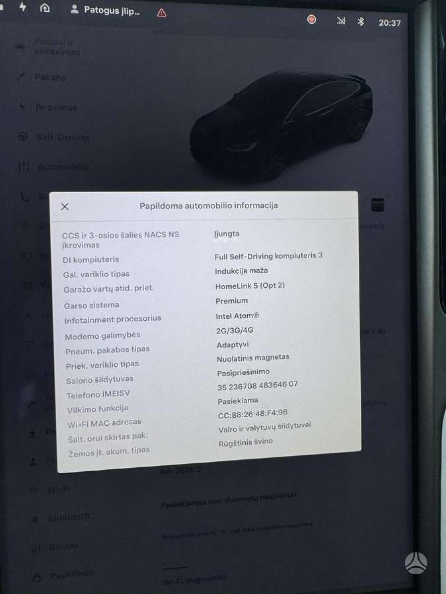 Melns Tesla Model X 2020 Viļņa, ar dzinēja tilpumu 0.00 L un nobraukumu 56 tūkst. km par 35400 €, foto 14 vietnē AUTOMOTO.COM.LV