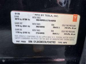 Melns Tesla Model X 2020 Viļņa, ar dzinēja tilpumu 0.00 L un nobraukumu 56 tūkst. km par 34500 €, foto 15 vietnē AUTOMOTO.COM.LV