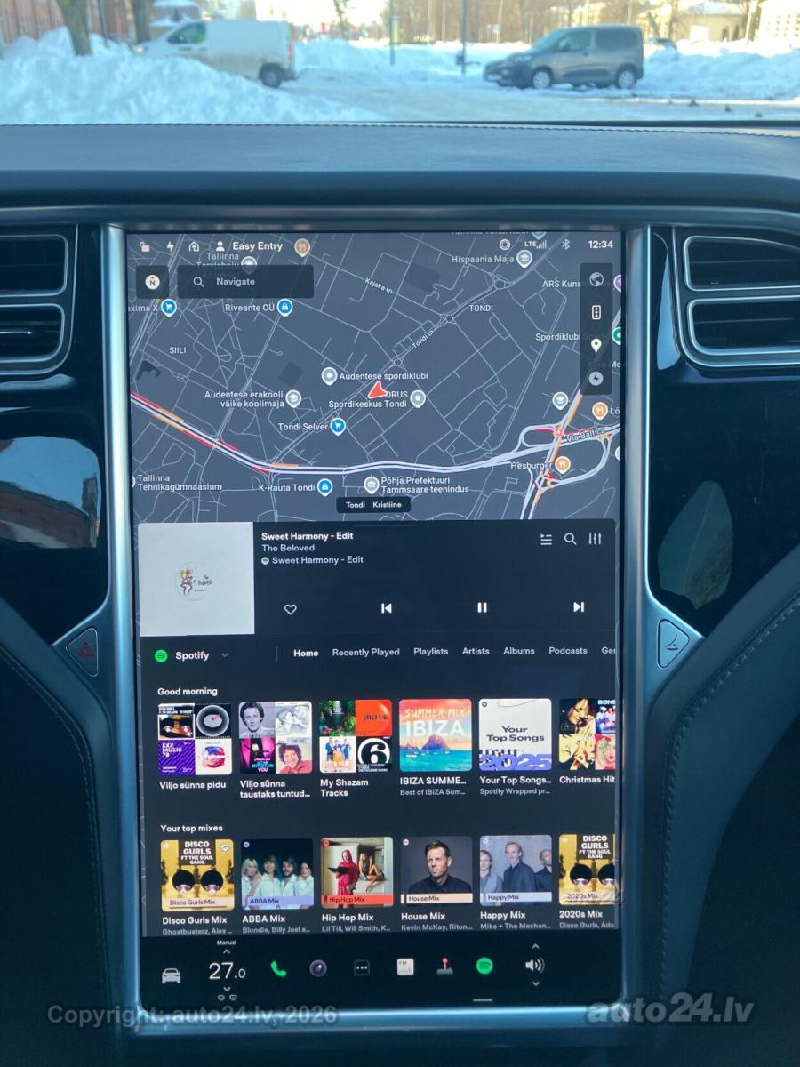 Black Tesla Model X 2018 in Tallinn, with an engine capacity of 0.00 L and mileage of 158 thousand km for 23900 €, photo 17 on AUTOMOTO.COM.LV
