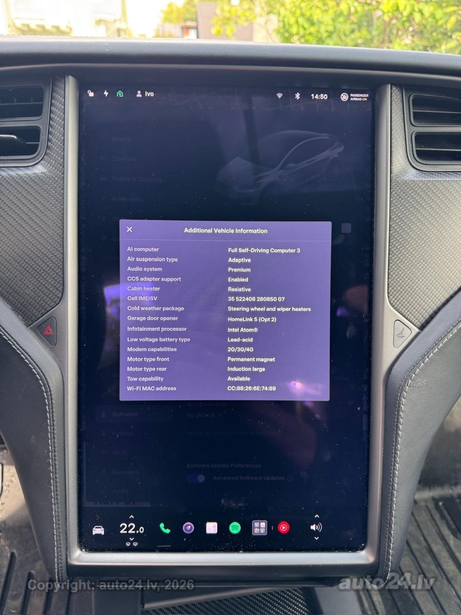 Melns Tesla Model X 2020 Tallina, ar dzinēja tilpumu 0.00 L un nobraukumu 83 tūkst. km par 47900 €, foto 8 vietnē AUTOMOTO.COM.LV