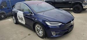 Blue Tesla Model X 2017 in Siauliai, with an engine capacity of 0.00 L and mileage of 151 thousand km for 10990 €, photo  on AUTOMOTO.COM.LV