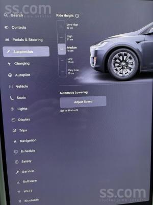 Blue Tesla Model X 2018 in Riga, with an engine capacity of 0.00 L and mileage of 136 thousand km for 30900 €, photo 35 on AUTOMOTO.COM.LV