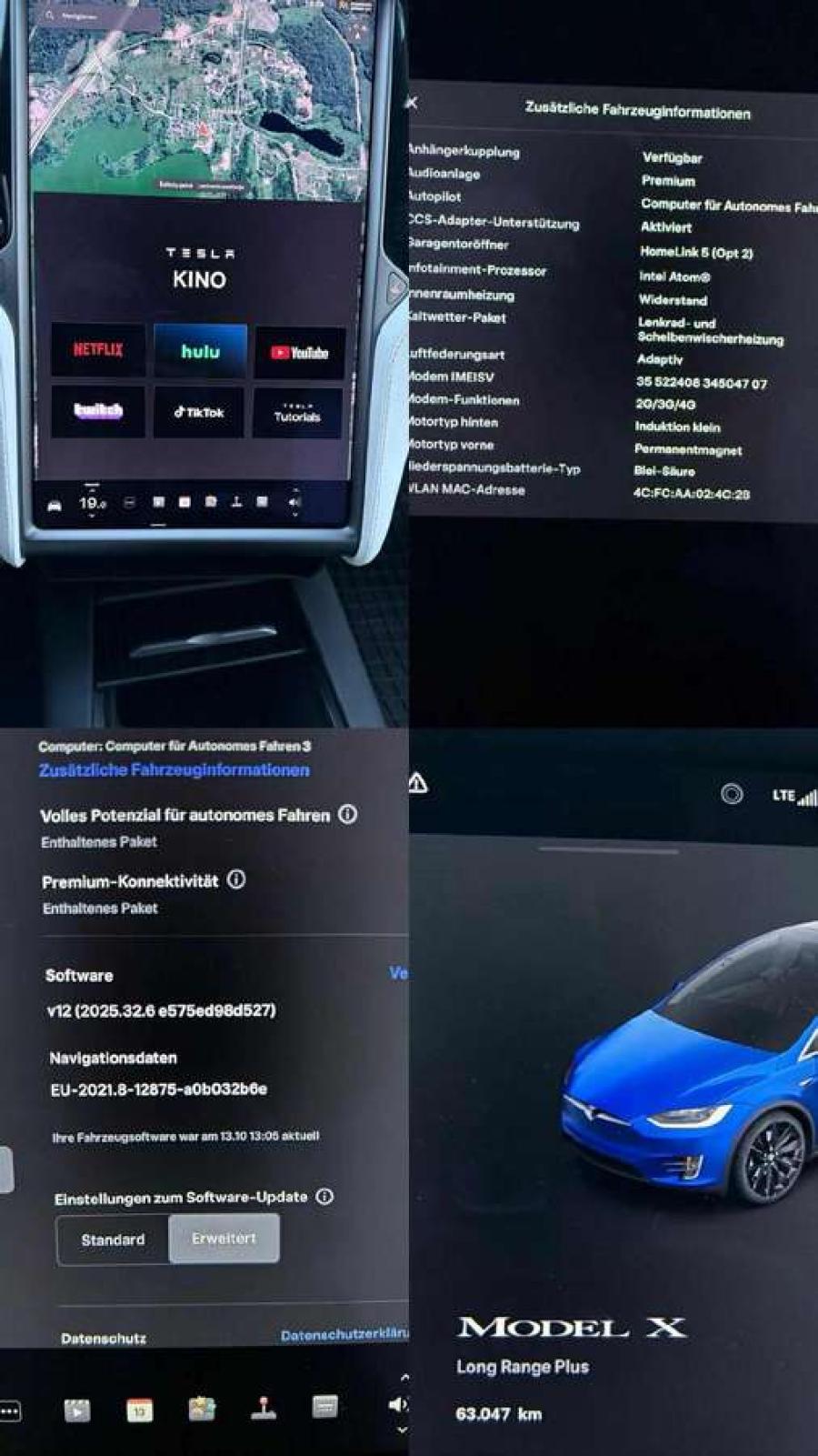 Zils Tesla Model X 2020 Viļņa, ar dzinēja tilpumu 0.00 L un nobraukumu 63 tūkst. km par 39500 €, foto 13 vietnē AUTOMOTO.COM.LV