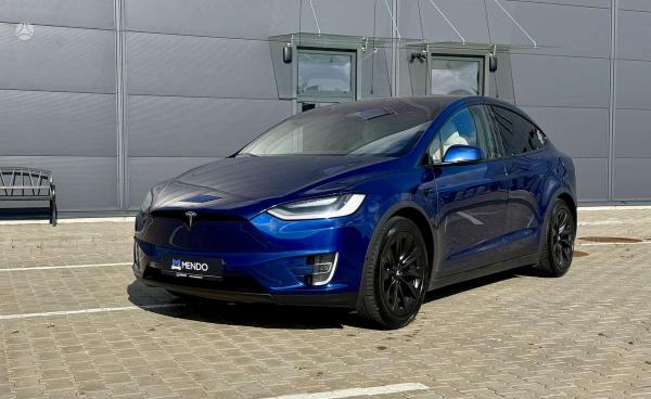 Blue Tesla Model X 2020 in Vilnius, with an engine capacity of 0.00 L and mileage of 126 thousand km for 30990 €, photo 1 on AUTOMOTO.COM.LV