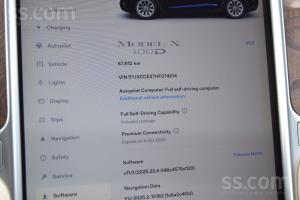 Blue Tesla Model X 2017 in Riga, with an engine capacity of 0.00 L and mileage of 68 thousand km for 34900 €, photo 10 on AUTOMOTO.COM.LV