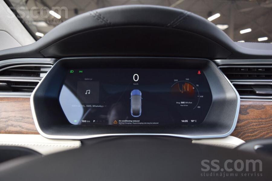 Blue Tesla Model X 2017 in Riga, with an engine capacity of 0.00 L and mileage of 68 thousand km for 34900 €, photo 14 on AUTOMOTO.COM.LV