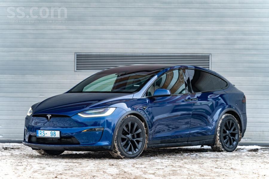 Zils Tesla Model X 2022 Rīga, ar dzinēja tilpumu 0.00 L un nobraukumu 70 tūkst. km par 55000 €, foto 1 vietnē AUTOMOTO.COM.LV