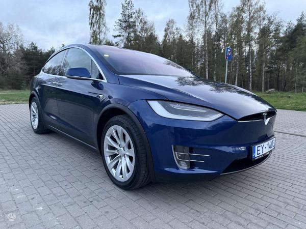 Blue Tesla Model X 2017 in Liepaja, with an engine capacity of 0.00 L and mileage of 132 thousand km for 19900 €, photo 1 on AUTOMOTO.COM.LV