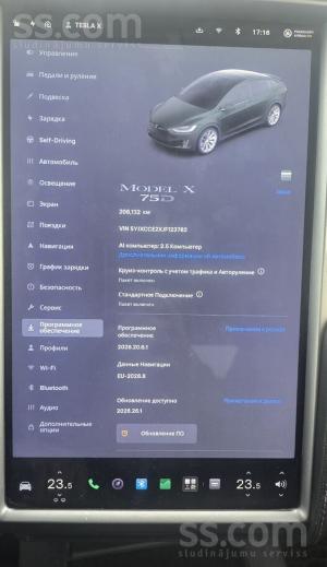 Grey Tesla Model X 2018 in Riga, with an engine capacity of 0.00 L and mileage of 209 thousand km for 21000 €, photo 18 on AUTOMOTO.COM.LV