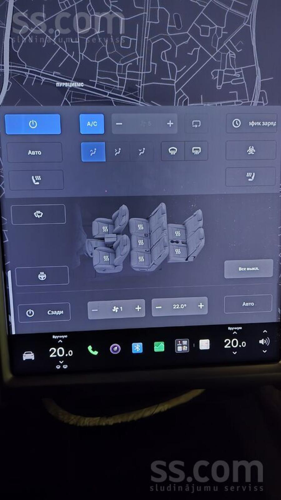 Grey Tesla Model X 2018 in Riga, with an engine capacity of 0.00 L and mileage of 209 thousand km for 21000 €, photo 20 on AUTOMOTO.COM.LV
