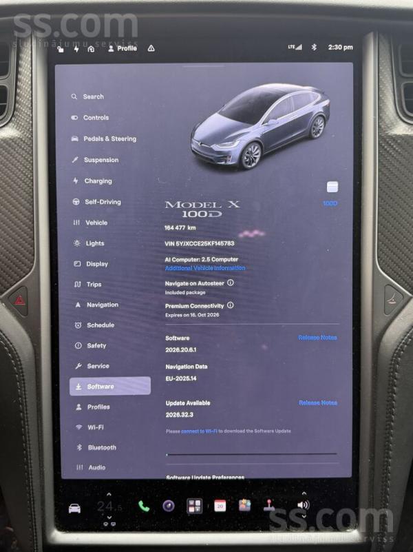 Pelēks Tesla Model X 2019 Rīga, ar dzinēja tilpumu 0.00 L un nobraukumu 164 tūkst. km par 29777 €, foto 6 vietnē AUTOMOTO.COM.LV