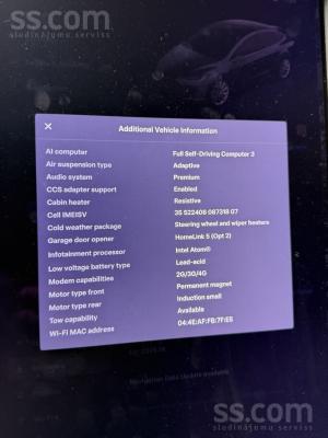Grey Tesla Model X 2020 in Riga, with an engine capacity of 0.00 L and mileage of 144 thousand km for 33777 €, photo 16 on AUTOMOTO.COM.LV