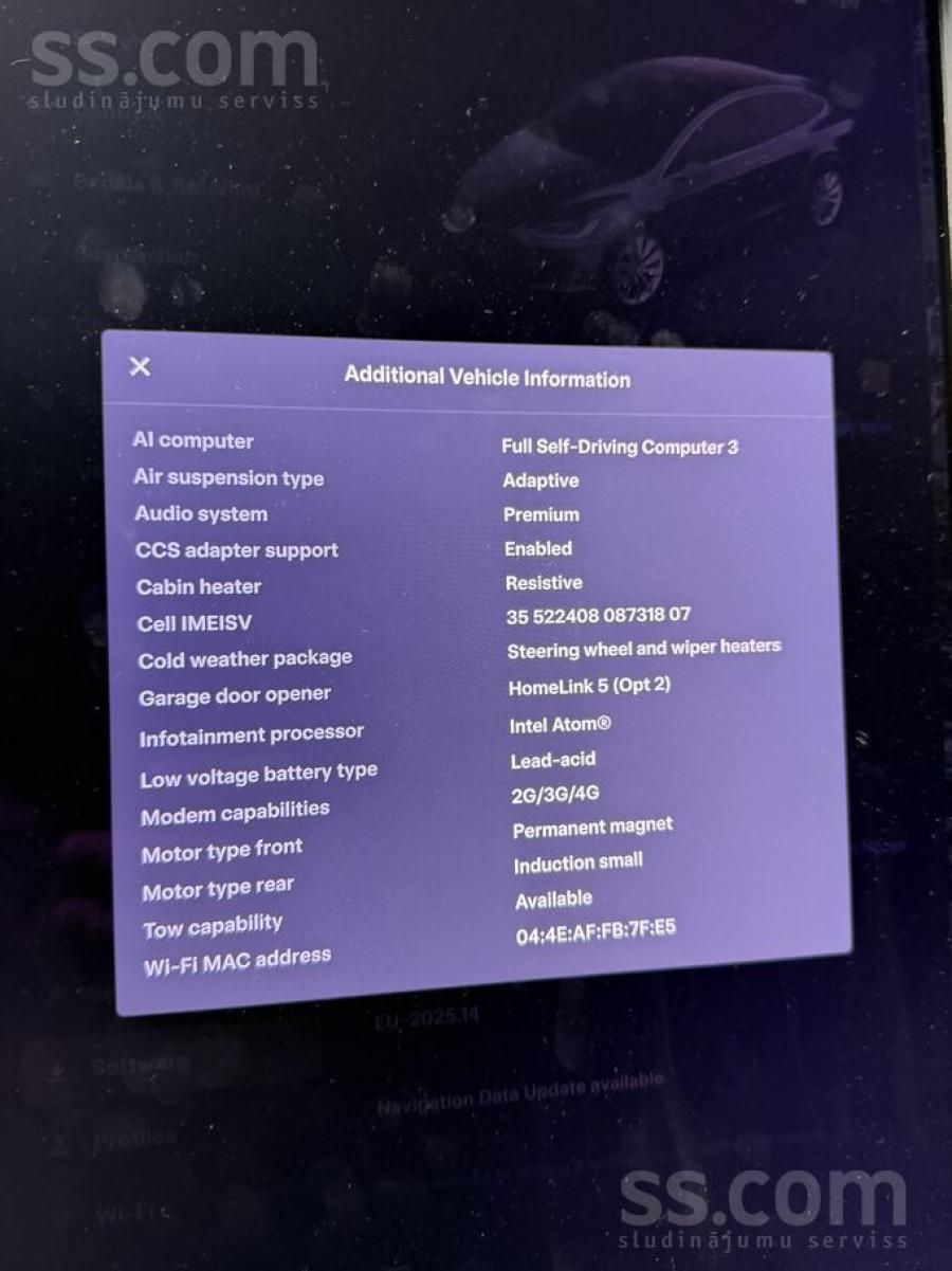 Grey Tesla Model X 2020 in Riga, with an engine capacity of 0.00 L and mileage of 144 thousand km for 33777 €, photo 16 on AUTOMOTO.COM.LV