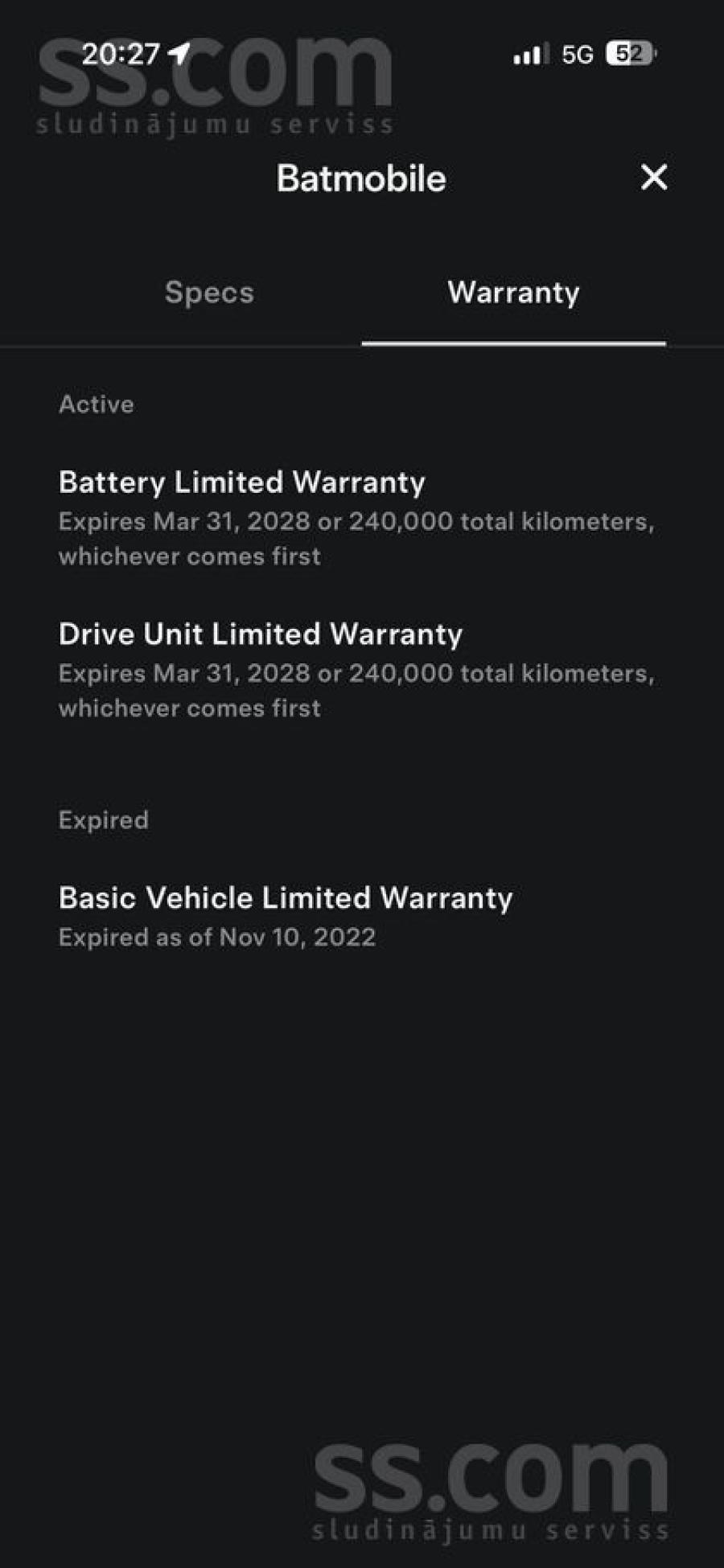 Grey Tesla Model X 2020 in Riga, with an engine capacity of 0.00 L and mileage of 144 thousand km for 33777 €, photo 19 on AUTOMOTO.COM.LV