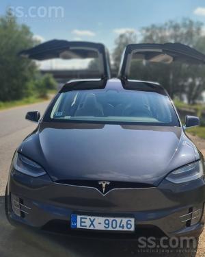 Grey Tesla Model X 2018 in Riga, with an engine capacity of 0.00 L and mileage of 138 thousand km for 30500 €, photo  on AUTOMOTO.COM.LV