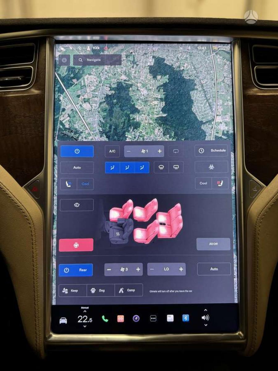 Red Tesla Model X 2016 in Vilnius, with an engine capacity of 0.00 L and mileage of 106 thousand km for 19890 €, photo 24 on AUTOMOTO.COM.LV