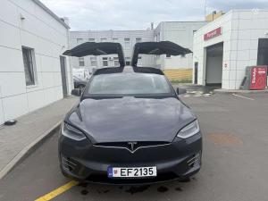 Sarkans Tesla Model X 2018 Kauņa, ar dzinēja tilpumu 0.00 L un nobraukumu 244 tūkst. km par 17300 €, foto  vietnē AUTOMOTO.COM.LV