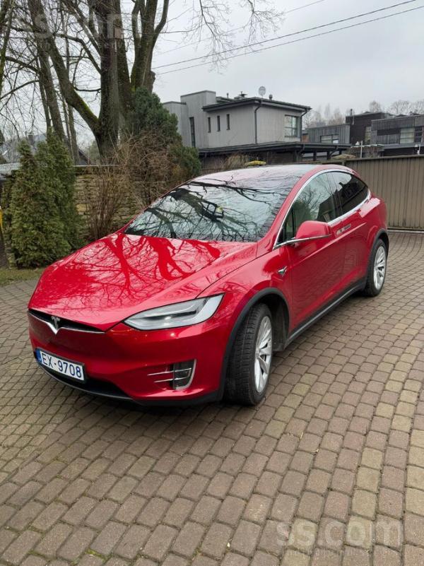 Sarkans Tesla Model X 2019 Rīga, ar dzinēja tilpumu 0.00 L un nobraukumu 94 tūkst. km par 53000 €, foto 1 vietnē AUTOMOTO.COM.LV