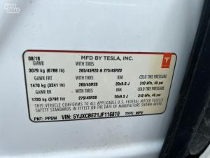 Balts Tesla Model X 2017 Viļņa, ar dzinēja tilpumu 0.00 L un nobraukumu 145 tūkst. km par 28500 €, foto 8 vietnē AUTOMOTO.COM.LV