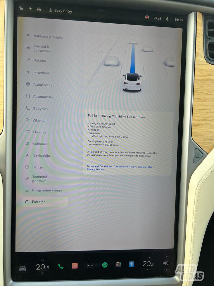 Balts Tesla Model X 2017 Viļņa, ar dzinēja tilpumu 0.00 L un nobraukumu 145 tūkst. km par 28500 €, foto 14 vietnē AUTOMOTO.COM.LV
