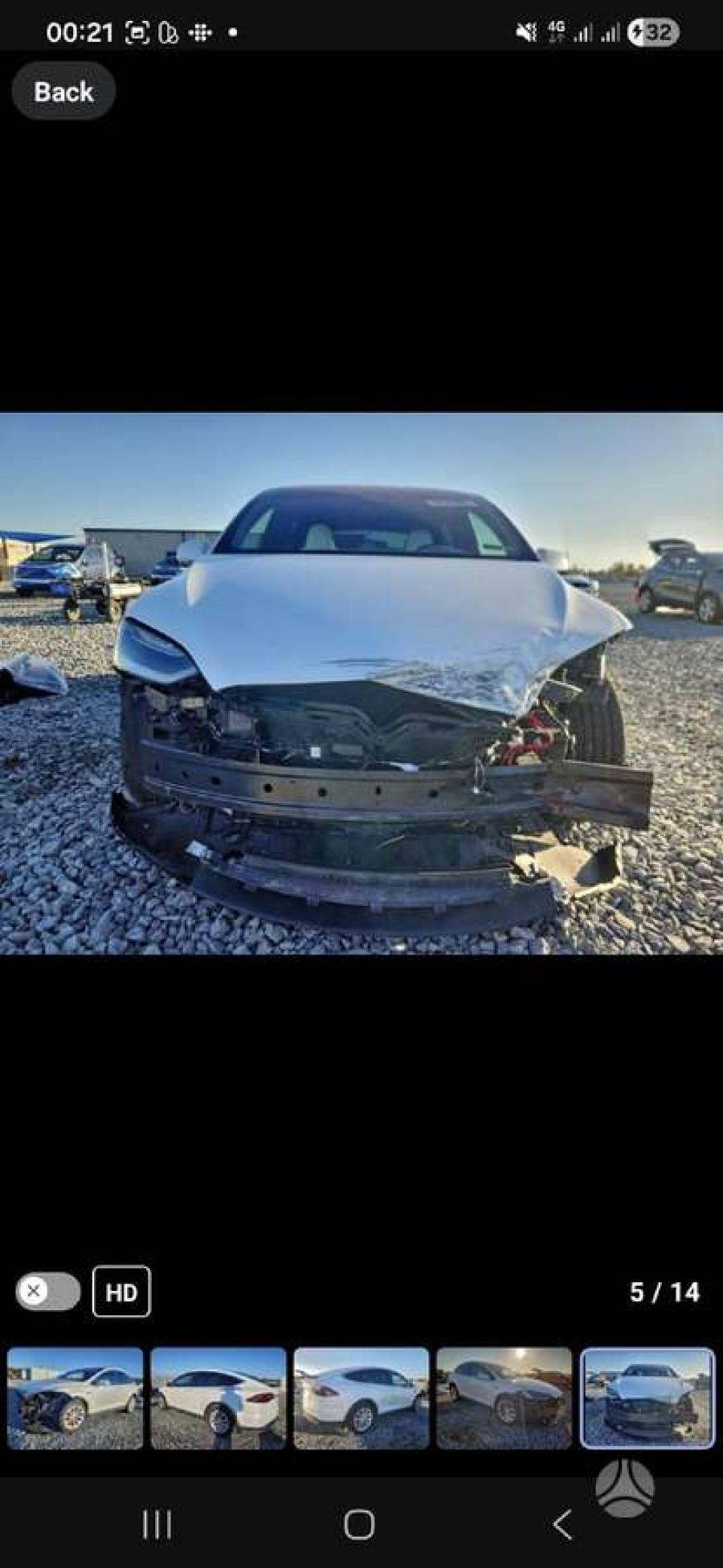 Balts Tesla Model X 2018 Klaipėda, ar dzinēja tilpumu 0.00 L un nobraukumu 75 tūkst. km par 17500 €, foto 1 vietnē AUTOMOTO.COM.LV