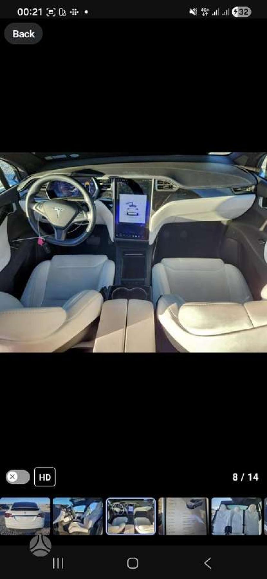 Balts Tesla Model X 2018 Klaipėda, ar dzinēja tilpumu 0.00 L un nobraukumu 75 tūkst. km par 17500 €, foto 8 vietnē AUTOMOTO.COM.LV