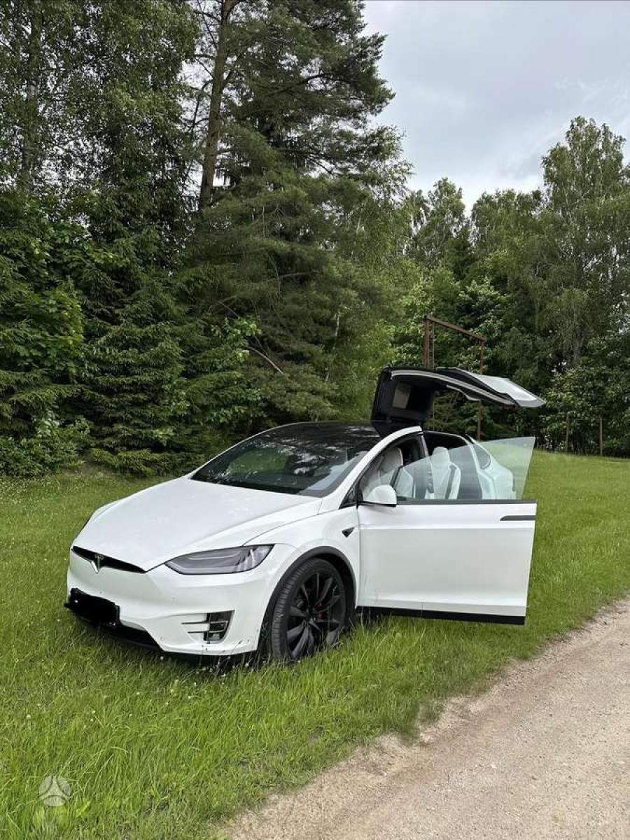 White Tesla Model X 2018 in Plunge, with an engine capacity of 0.00 L and mileage of 193 thousand km for 23900 €, photo 4 on AUTOMOTO.COM.LV