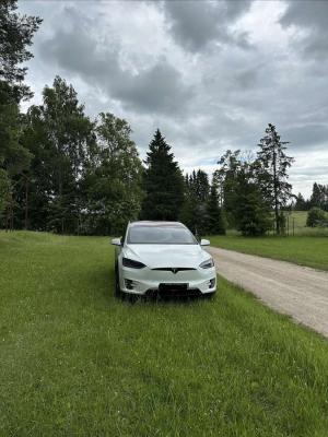 White Tesla Model X 2018 in Plunge, with an engine capacity of 0.00 L and mileage of 193 thousand km for 23900 €, photo 6 on AUTOMOTO.COM.LV