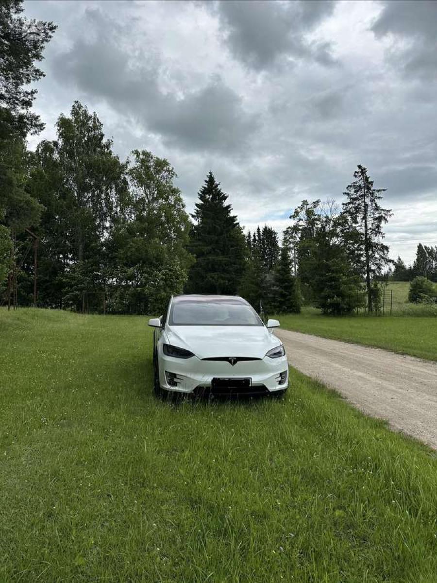 White Tesla Model X 2018 in Plunge, with an engine capacity of 0.00 L and mileage of 193 thousand km for 23900 €, photo 6 on AUTOMOTO.COM.LV