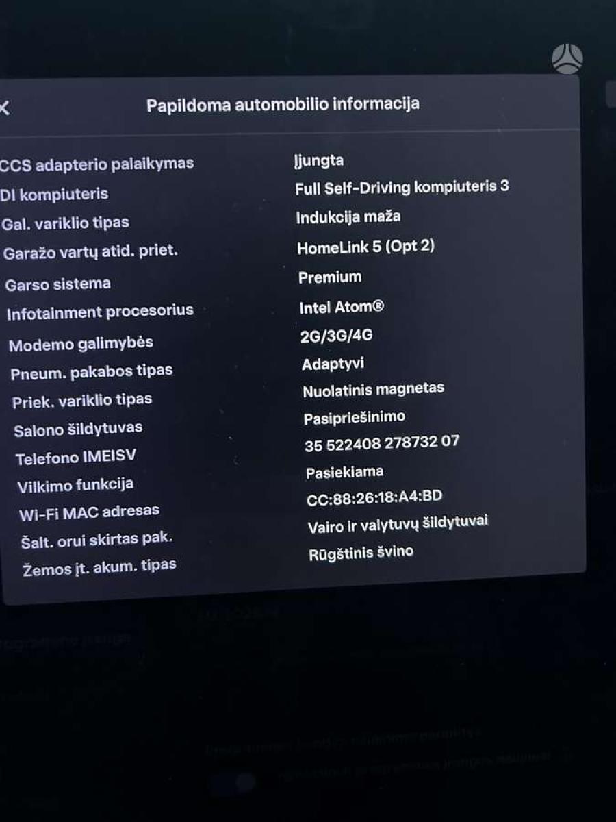 White Tesla Model X 2019 in Panevezys, with an engine capacity of 0.00 L and mileage of 175 thousand km for 33500 €, photo 18 on AUTOMOTO.COM.LV
