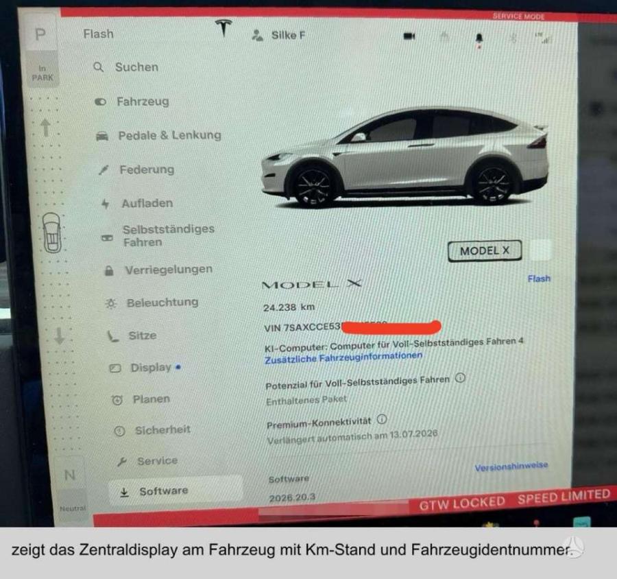 Balts Tesla Model X 2024 Klaipėda, ar dzinēja tilpumu 0.00 L un nobraukumu 24 tūkst. km par 49800 €, foto 11 vietnē AUTOMOTO.COM.LV