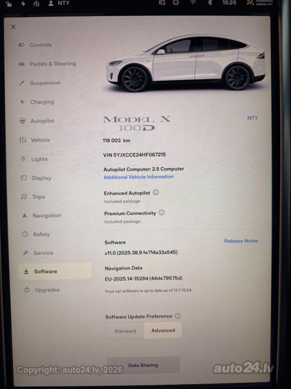 Balts Tesla Model X 2017 Tartu, ar dzinēja tilpumu 0.00 L un nobraukumu 118 tūkst. km par 32990 €, foto 8 vietnē AUTOMOTO.COM.LV
