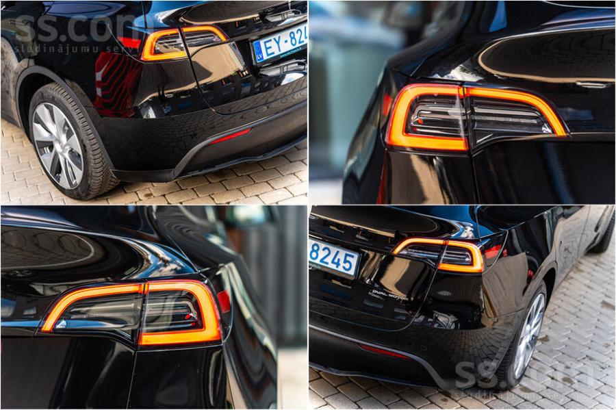 Black Tesla Model Y 2022 in Riga, with an engine capacity of 0.00 L and mileage of 41 thousand km for 38990 €, photo 13 on AUTOMOTO.COM.LV