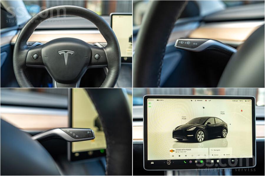 Black Tesla Model Y 2022 in Riga, with an engine capacity of 0.00 L and mileage of 41 thousand km for 38990 €, photo 27 on AUTOMOTO.COM.LV