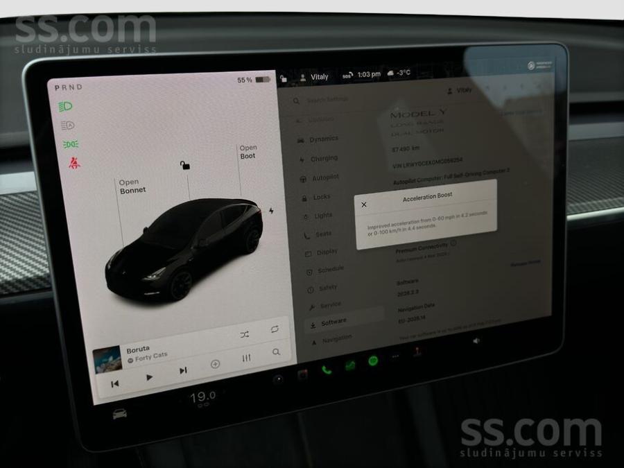 Черный Тесла Модель Y 2021 в Рига, объемом двигателя 0.00 л и пробегом 88 тыс. км за 32490 €, фото 11 на AUTOMOTO.COM.LV