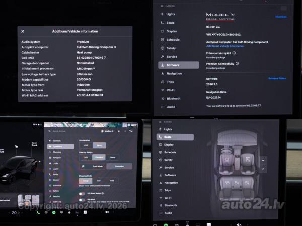 Melns Tesla Model Y 2022 Tallina, ar dzinēja tilpumu 0.00 L un nobraukumu 98 tūkst. km par 37900 €, foto 9 vietnē AUTOMOTO.COM.LV